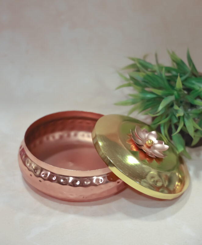 Metal Matki Box Copper Finish – Athulyaa